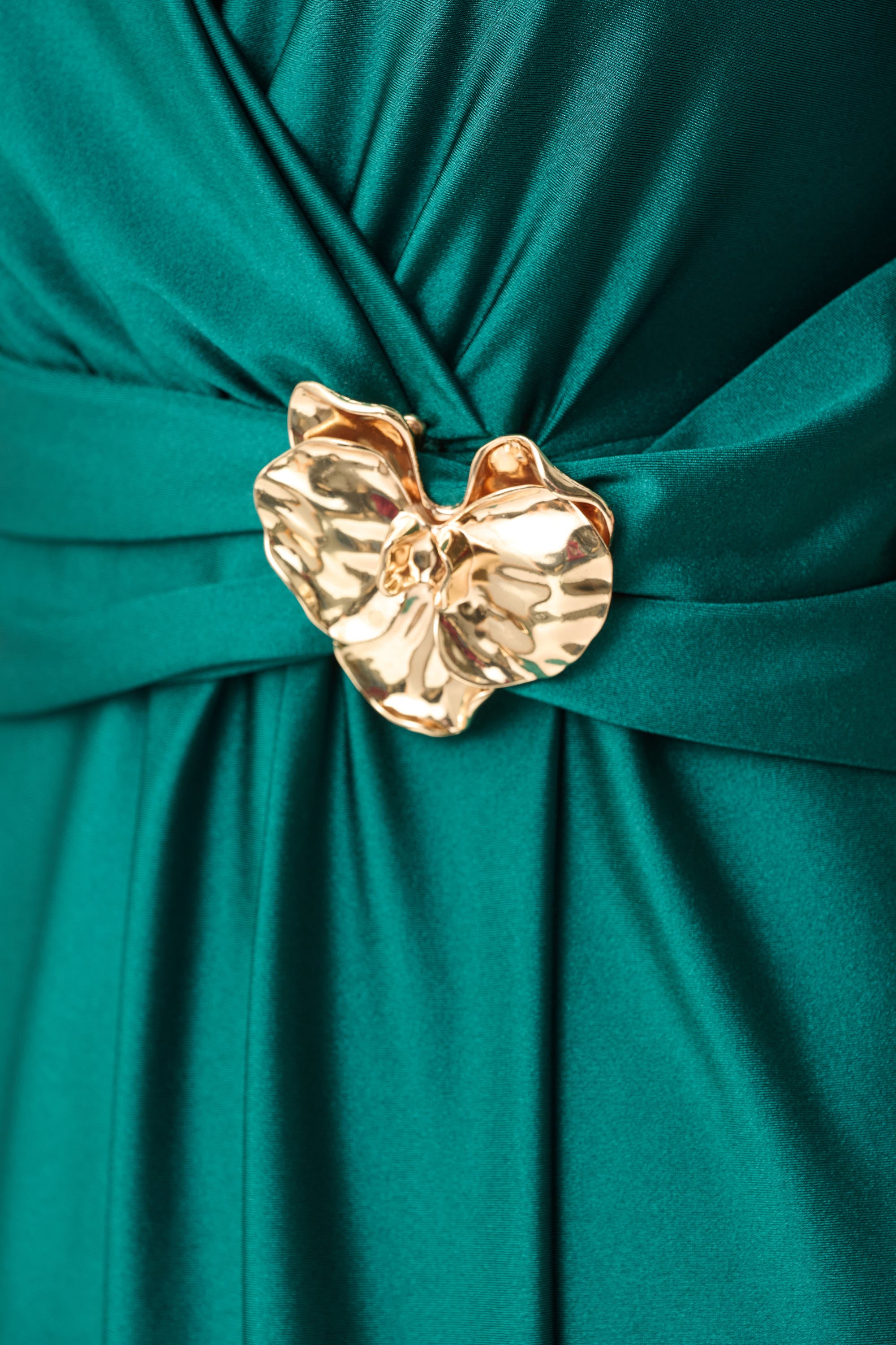Joseph Ribkoff Signature Satin Wrap Dress 263733 - Opulent Green ...